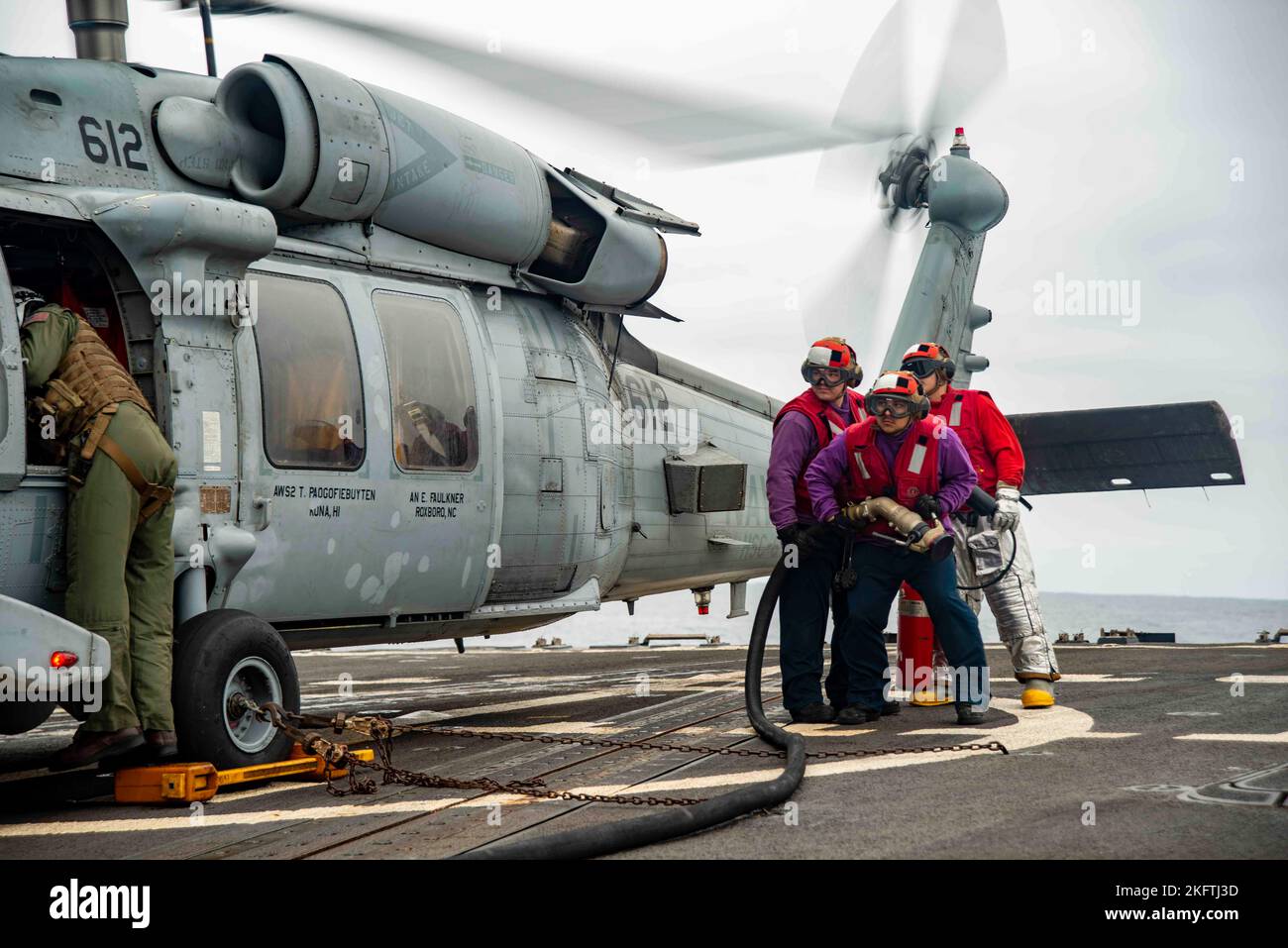 221007-N-ZQ263-1061 PACIFIC OCEAN (Oct. 7, 2022) U.S. Navy Sailors ...