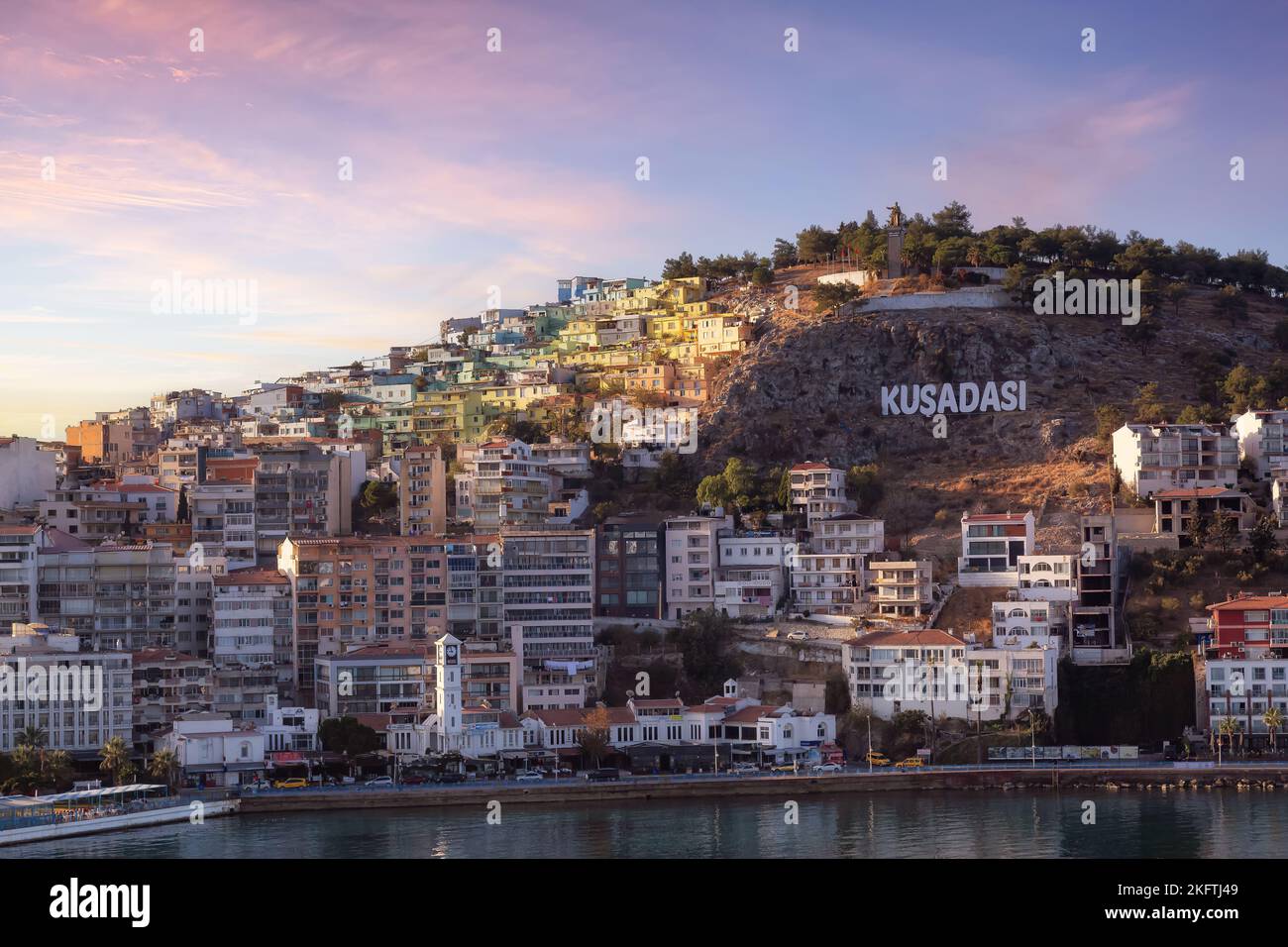 Homes and Buildings in a Touristic Town by the Aegean Sea. Kusadasi ...