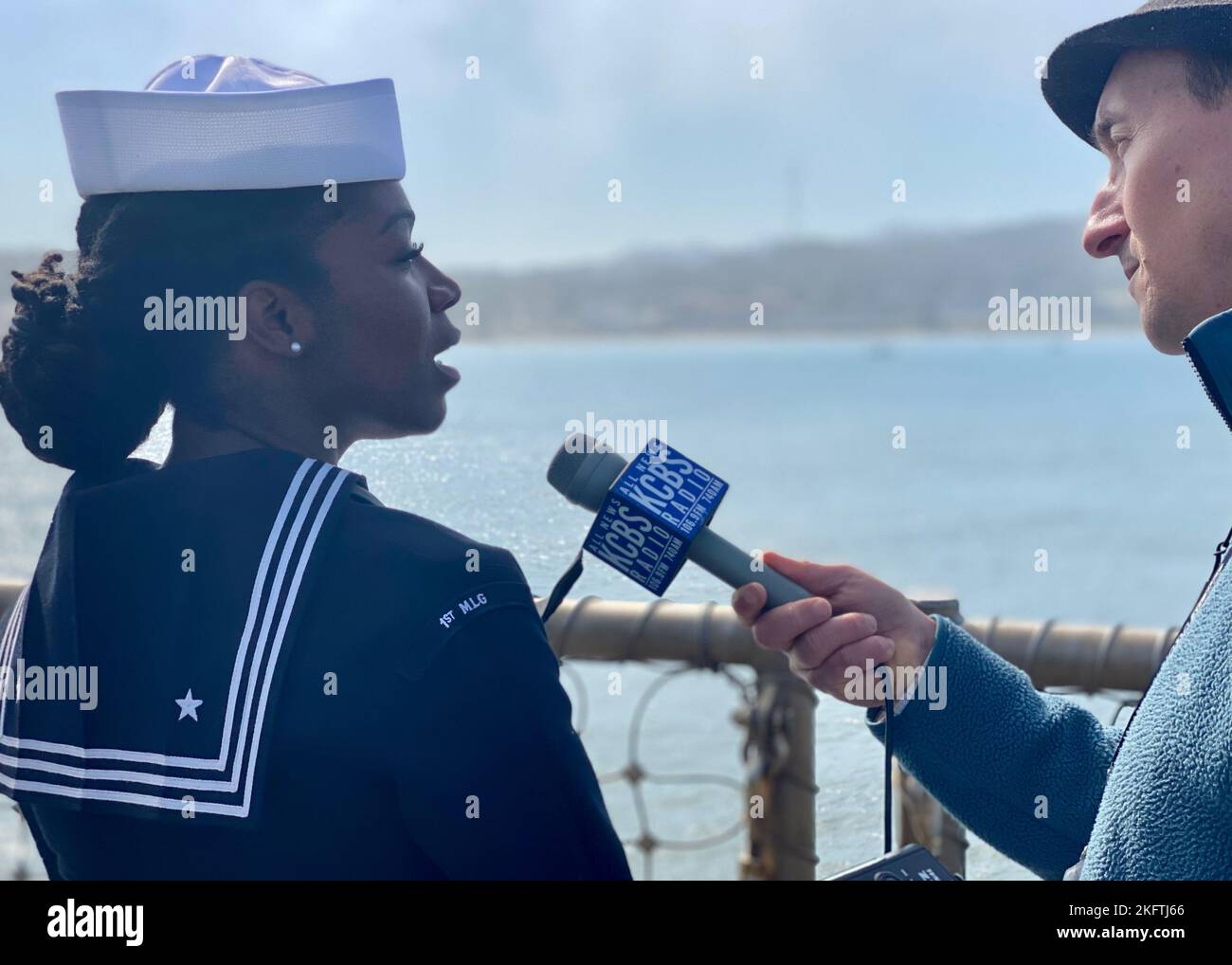 SAN FRANCISCO (Oct. 7, 2022) - Matt Bigler, with KCBS Radio, interviews ...