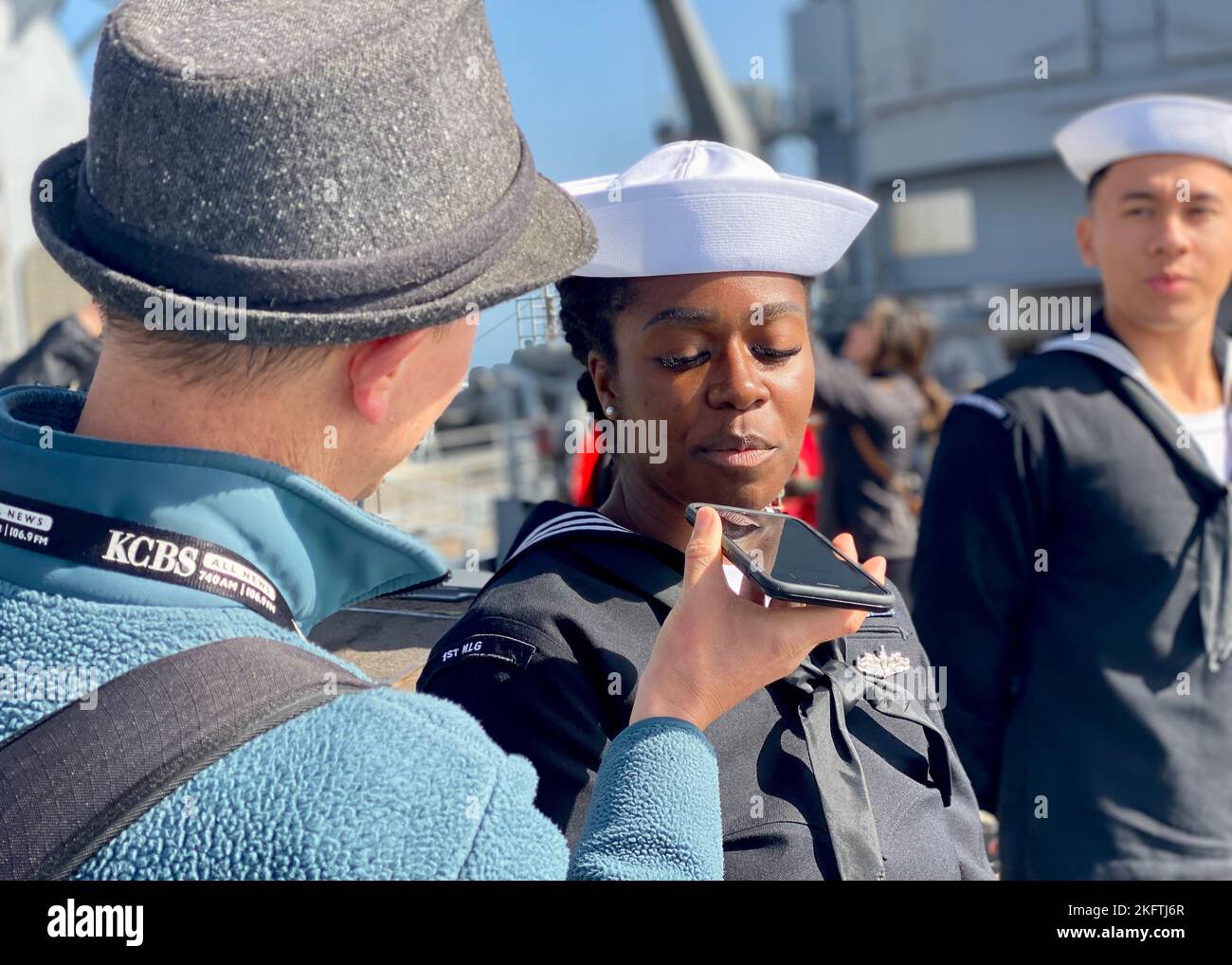 SAN FRANCISCO (Oct. 7, 2022) - Matt Bigler, with KCBS Radio, interviews ...