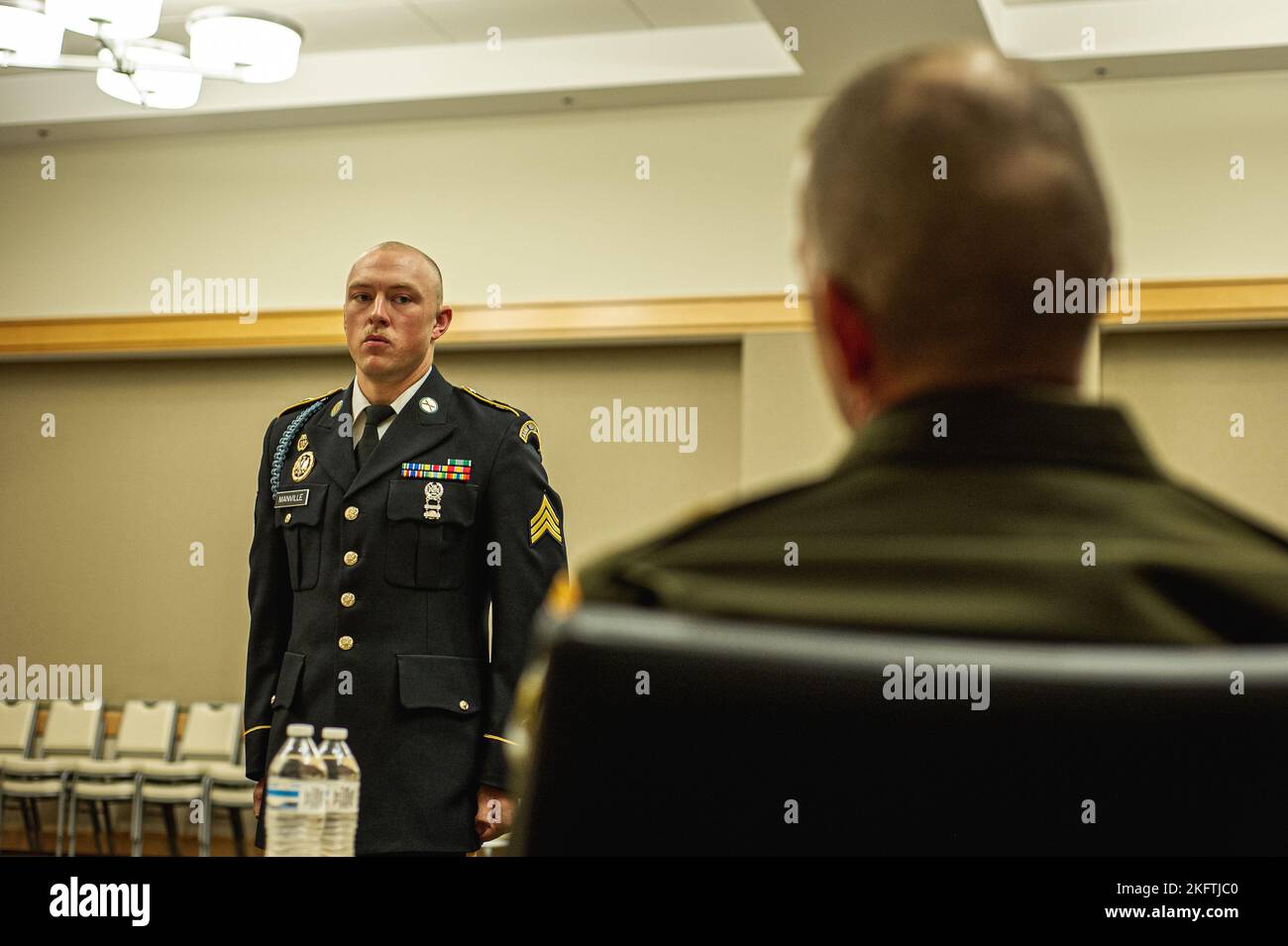 U.S. Army Sgt. Austin Manville, assigned to the U.S. Army National ...