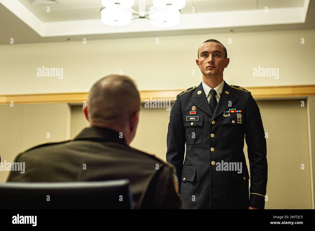 U.S. Army Spc. Nathaniel Miska, assigned to the U.S. Army National ...