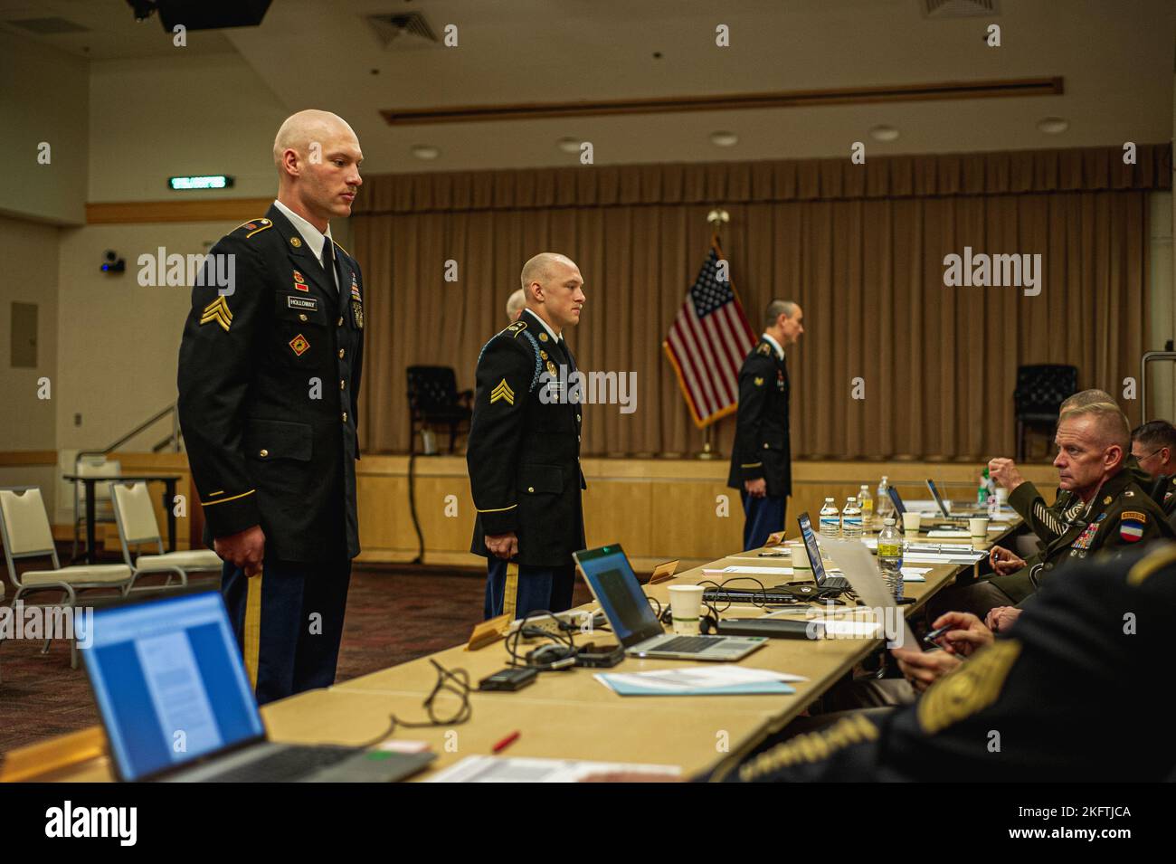 U.S. Army soldiers assigned to the U.S. Army National Guard engage the ...