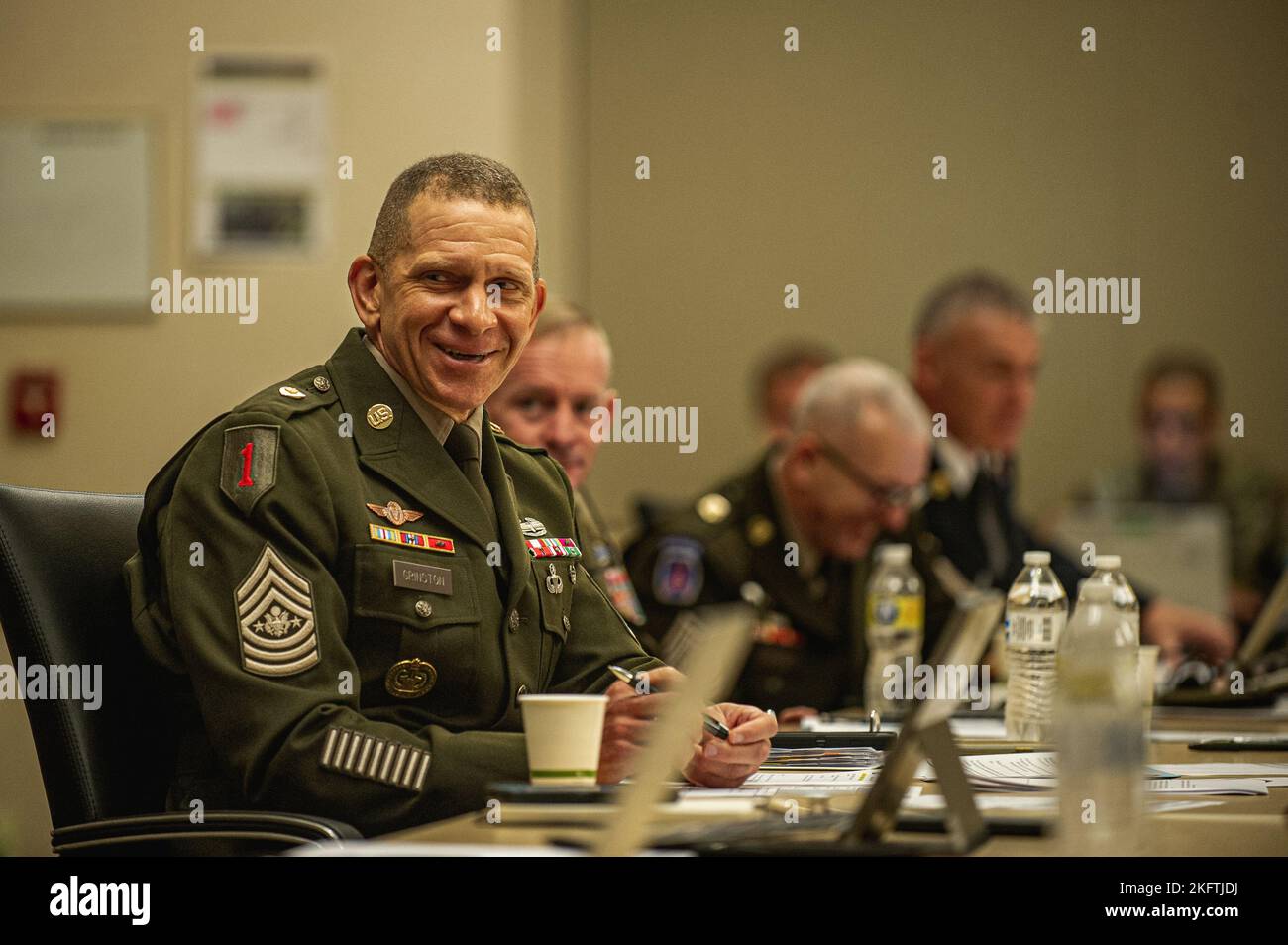 Sgt. Maj. of the U.S. Army Michael A. Grinston introduces the board ...
