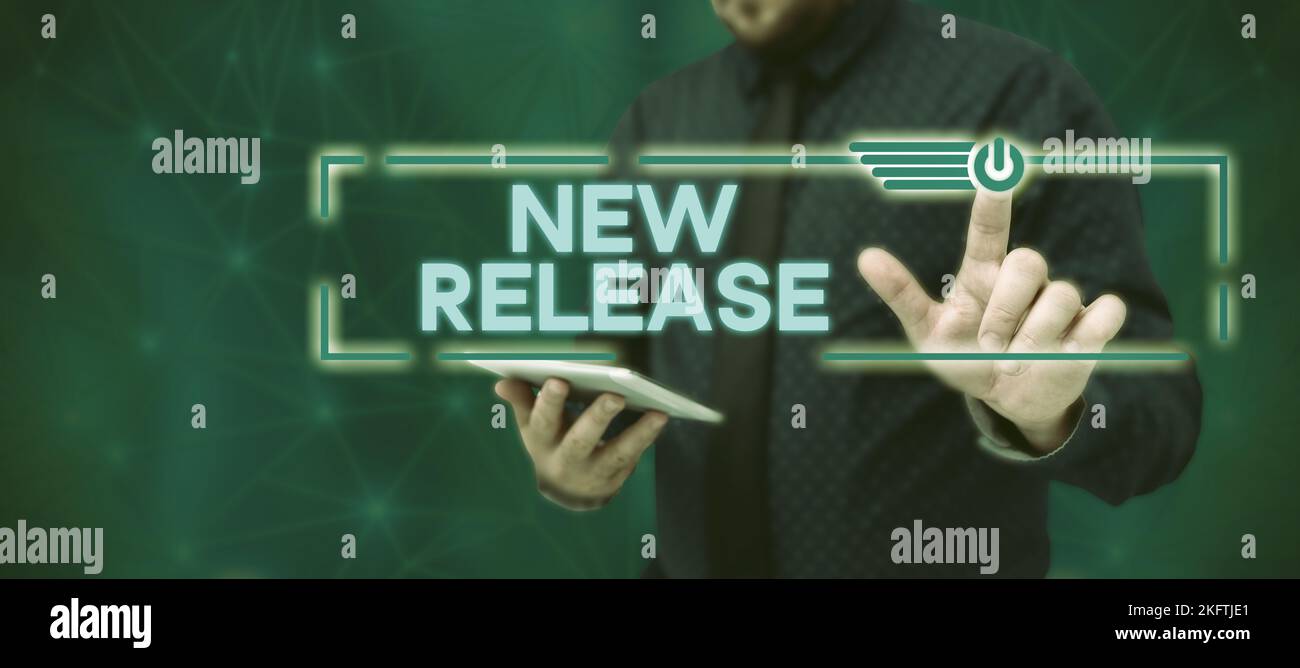 Writing displaying text New Release. Conceptual photo announcing ...