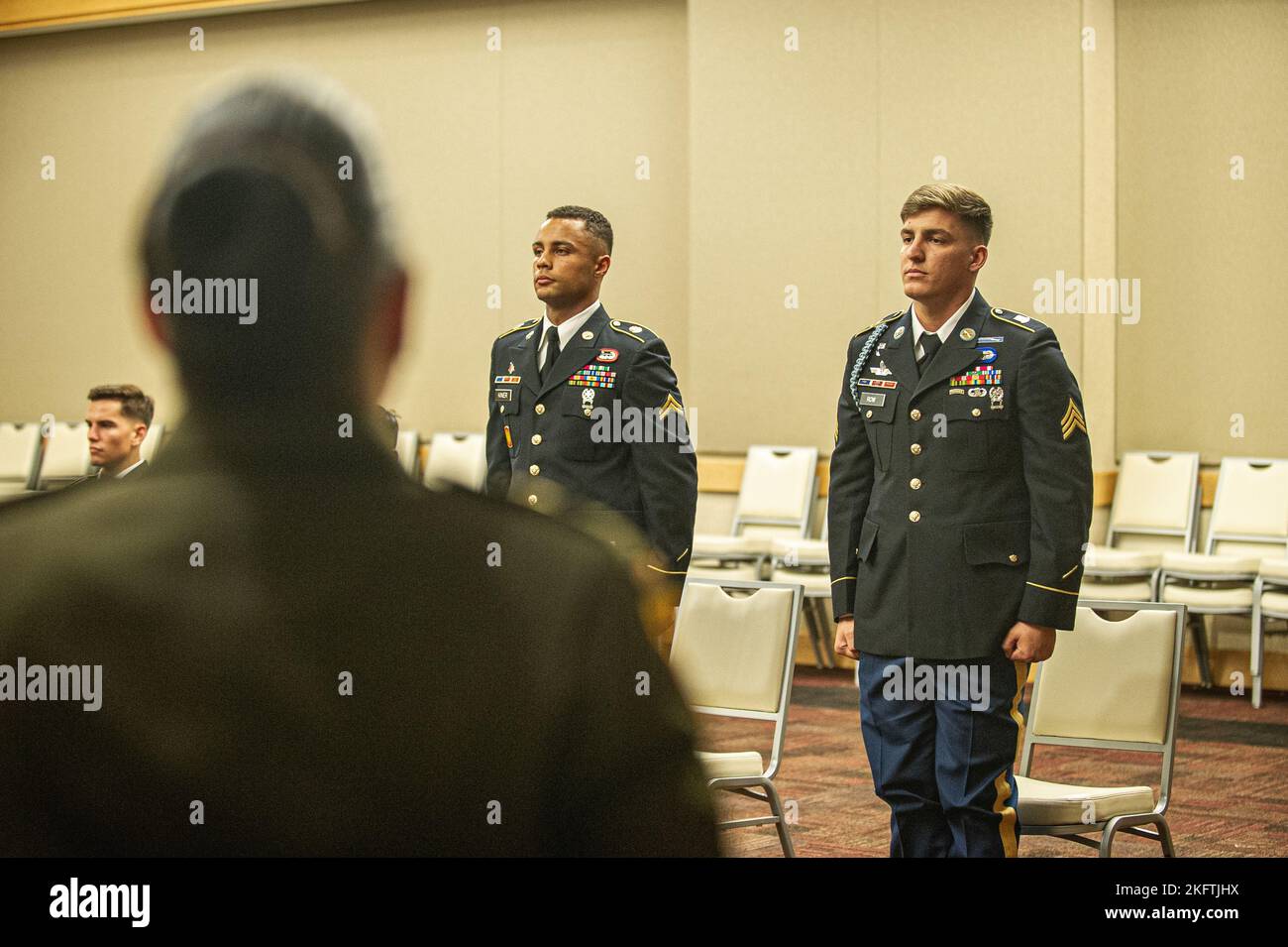 U.S. Army Cpl. Jared Kiner and Sgt. Andrew Row, assigned to U.S. Army ...