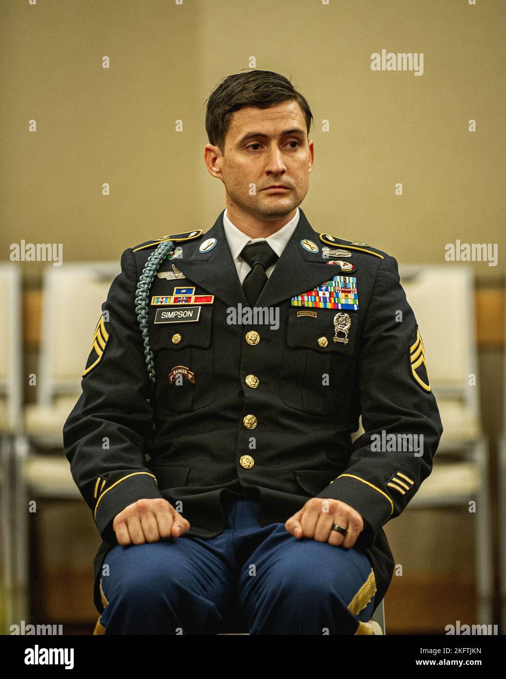 U.S. Army Staff Sgt. Devon Simpson, assigned to the U.S. Army Special ...