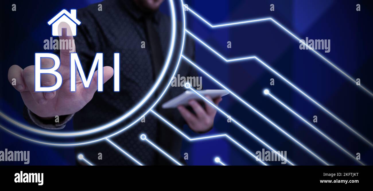 Text showing inspiration Bmi. Internet Concept Method of estimating ...