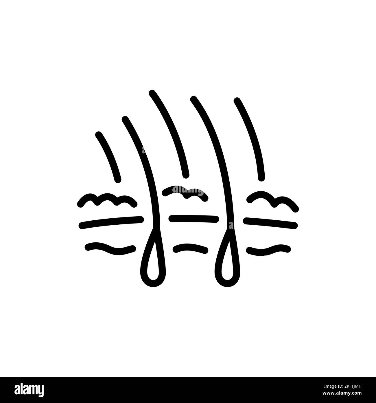 Seborhoeic Dermatitis Black Line Icon Dermatology Disease Skin