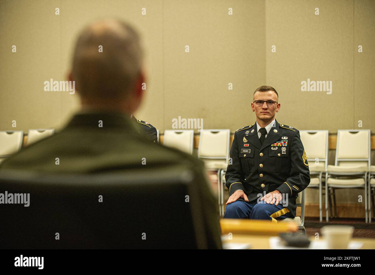 U.S. Army Staff Sgt. Preston Hough, assigned to the U.S. Army Reserve ...