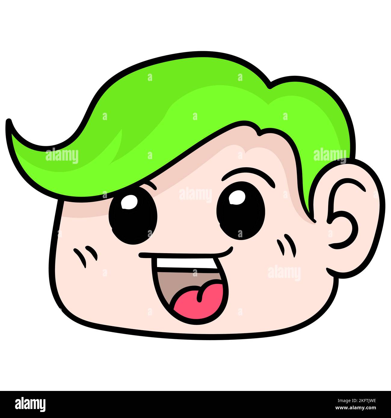 A cartoon character drawing vector illustration on a white background ...