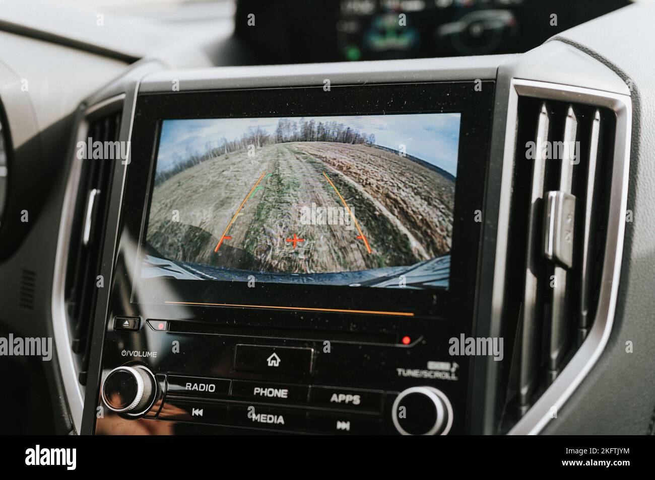 car rear view system monitor reverse video camera screen. modern ...