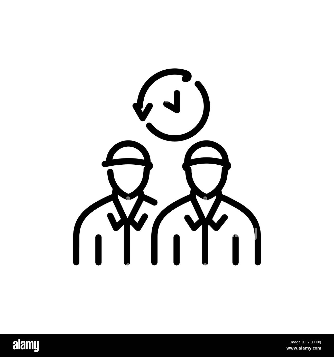 Call movers black line icon. Hired workers Stock Vector Image & Art - Alamy