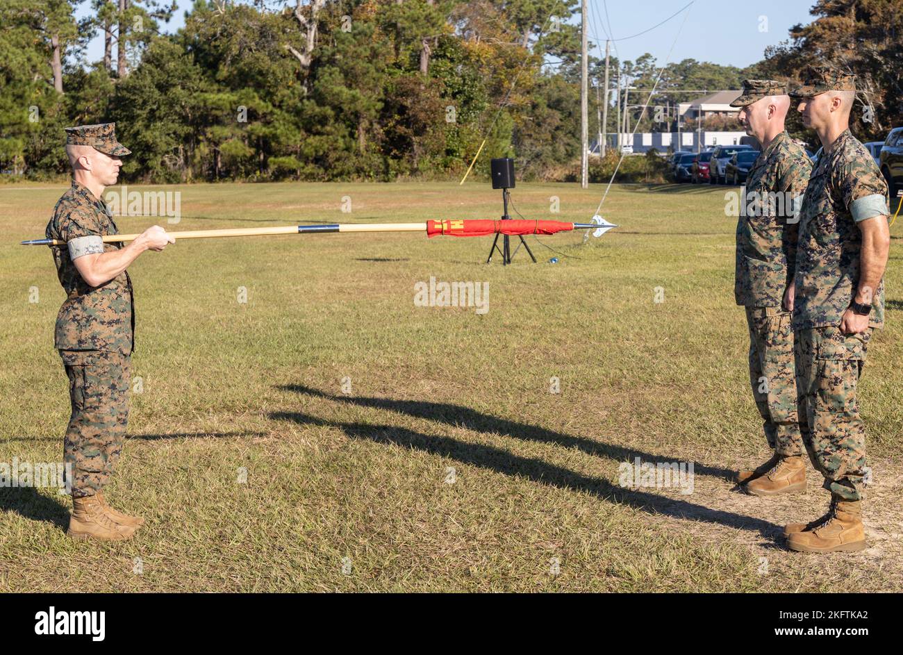 U.S. Marine Corps Sgt. Maj. Stephen Lutz Jr., the regimental sergeant ...