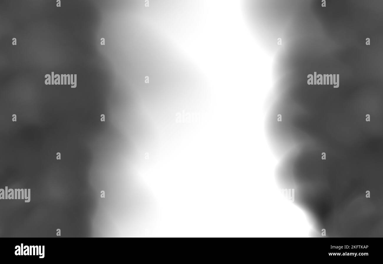 Realistic vector isolated on transparent background. Black smoke, smog ...