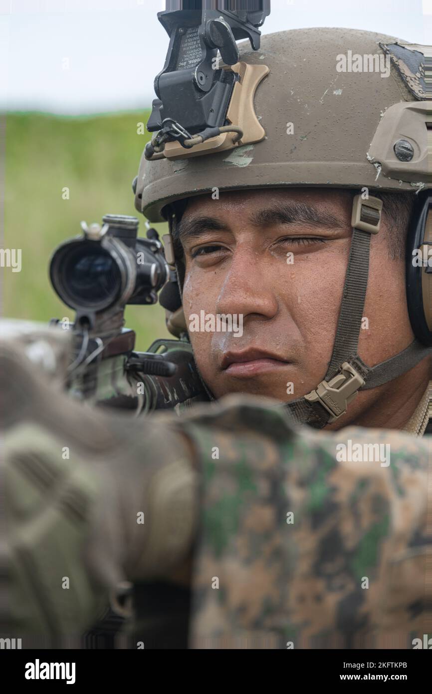 A U.S. Marine with Battalion Landing Team 2nd Battalion, 5th Marines ...