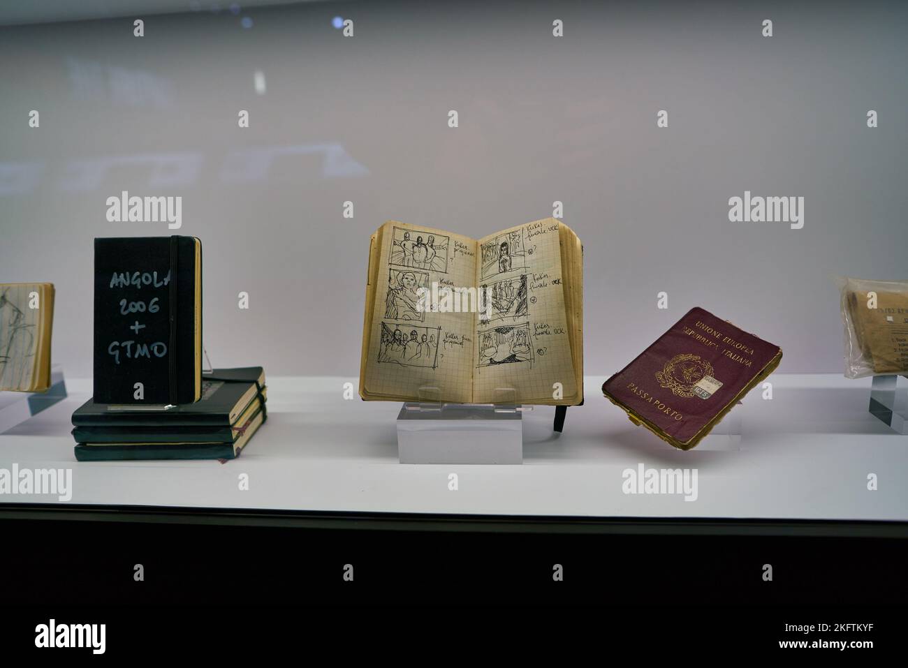 COLOGNE, GERMANY - CIRCA SEPTEMBER, 2018: open notebook with sketches ...