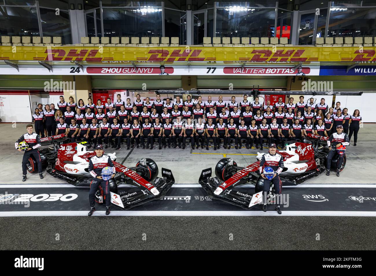 ABU DHABI, 18/11/2022, Alfa Romeo F1 Team ORLEN team picture during the ...