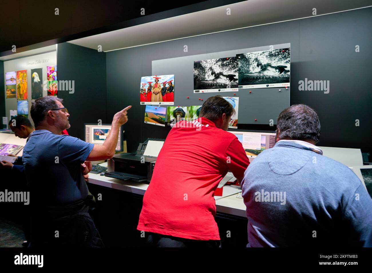 COLOGNE, GERMANY - CIRCA SEPTEMBER, 2018: inkjet printers on display at ...