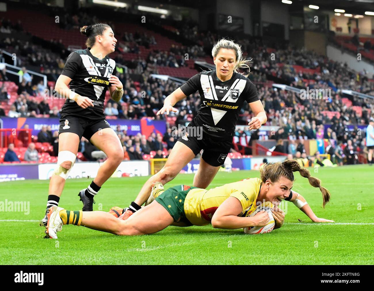 Manchester ENGLAND - NOVEMBER 19. Jessica Sergis of Australia gets a ...