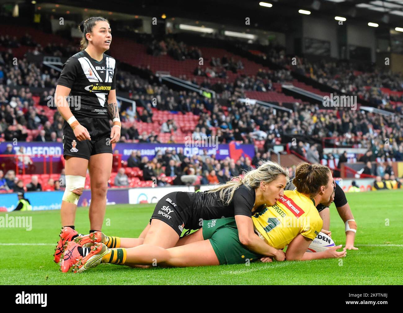Manchester ENGLAND - NOVEMBER 19. Jessica Sergis of Australia gets a ...