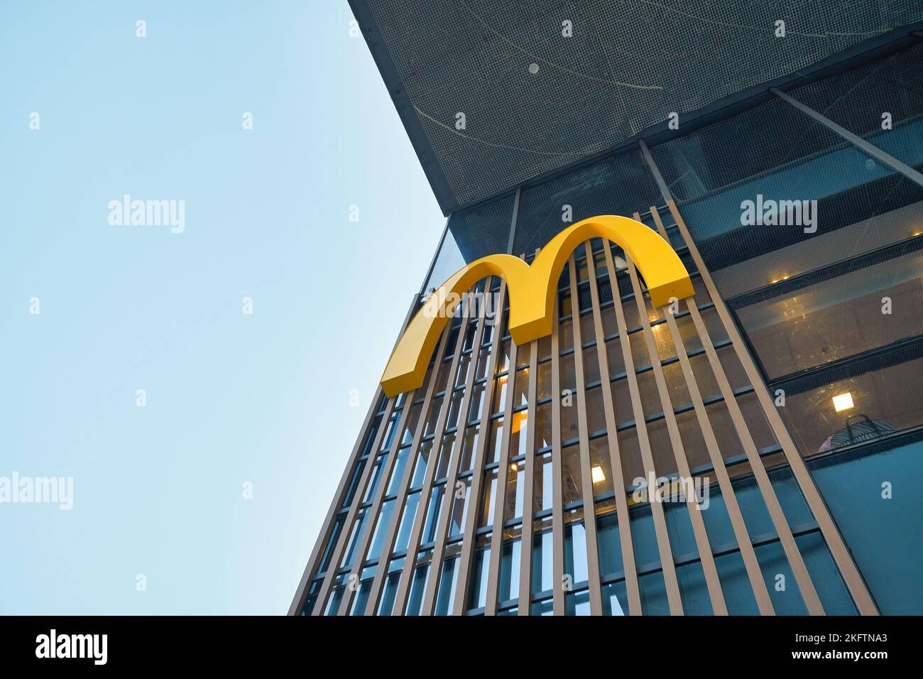 SHENZHEN, CHINA - CIRCA NOVEMBER, 2019: the Golden Arches sign seen at ...
