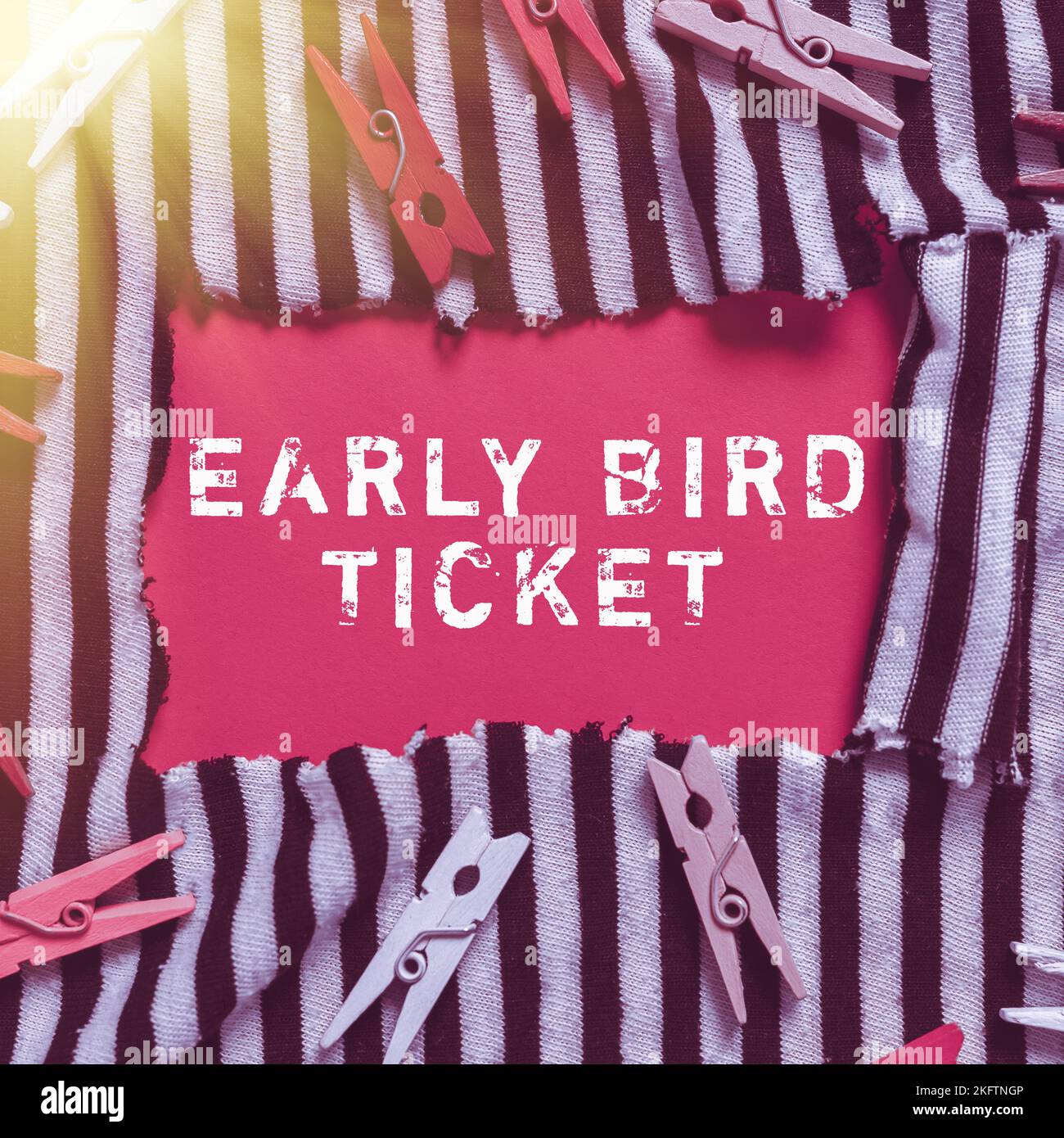Conceptual caption Early Bird Ticket. Conceptual photo Buying a ticket ...