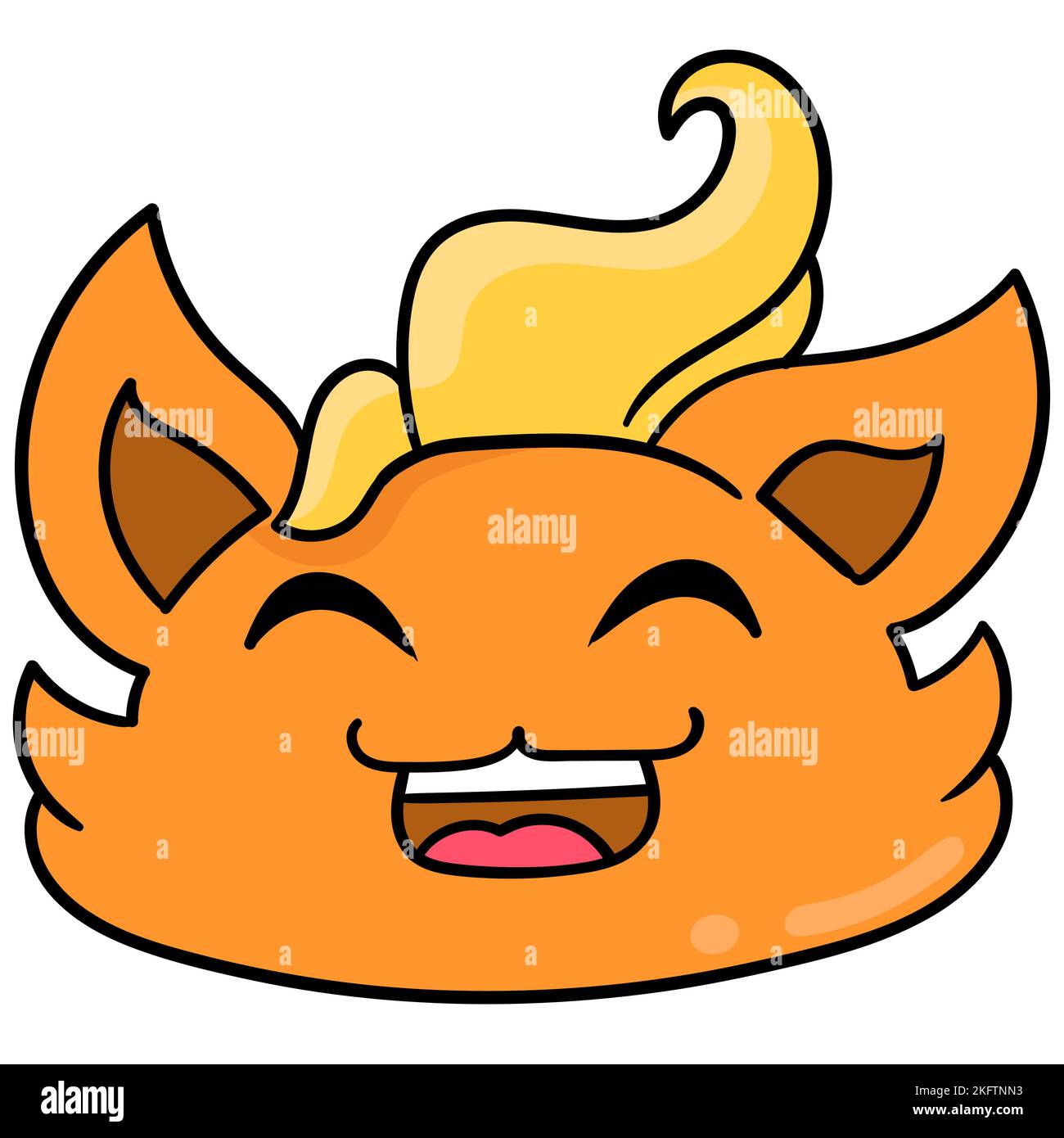 A 3D doodle hand drawing of a happy cartoon character Stock Vector ...