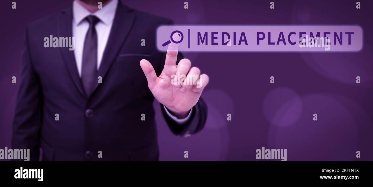 Sign displaying Media Placement. Internet Concept the method of placing ... Sign displaying Media Placement. Internet Concept the method of placing ...