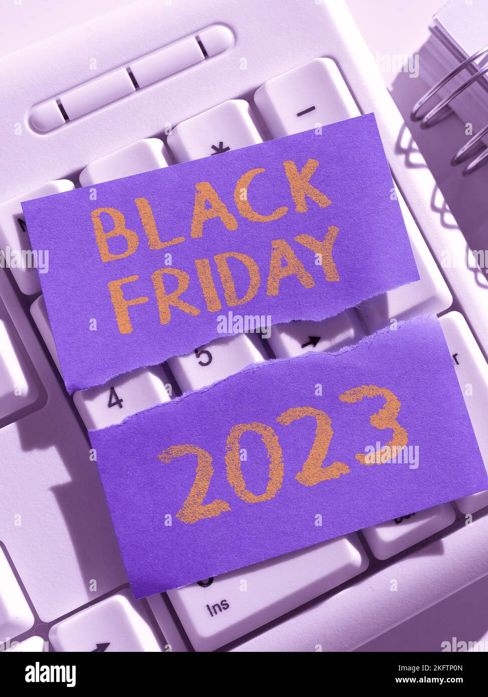 Hand writing sign Black Friday 2023. Conceptual photo day following ...
