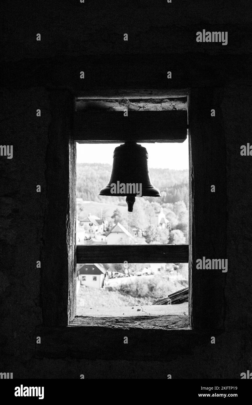 Inside stone window in Black and White Stock Photos & Images - Alamy