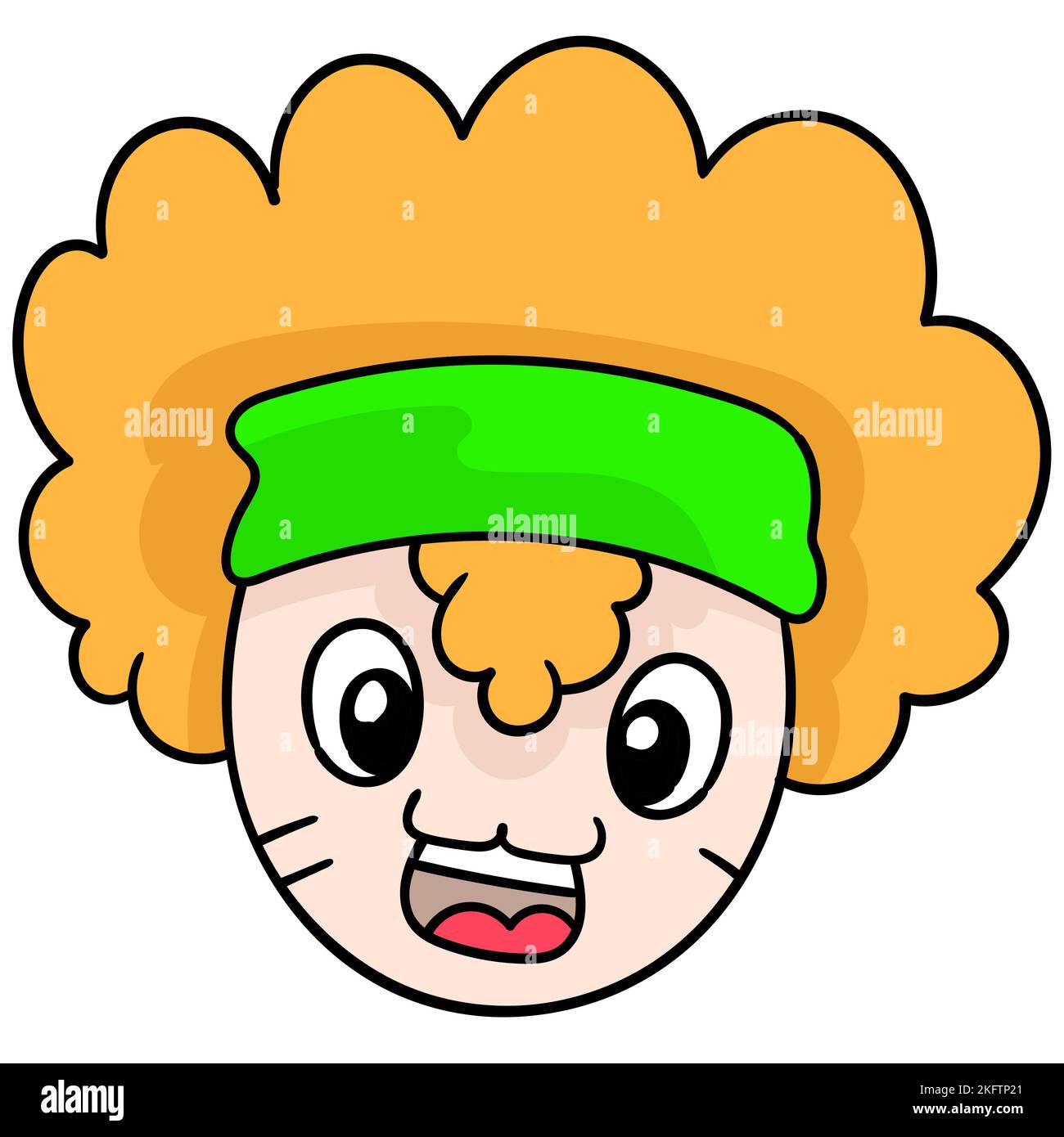 A 3D doodle hand drawing of a quarrelsome cartoon character Stock ...
