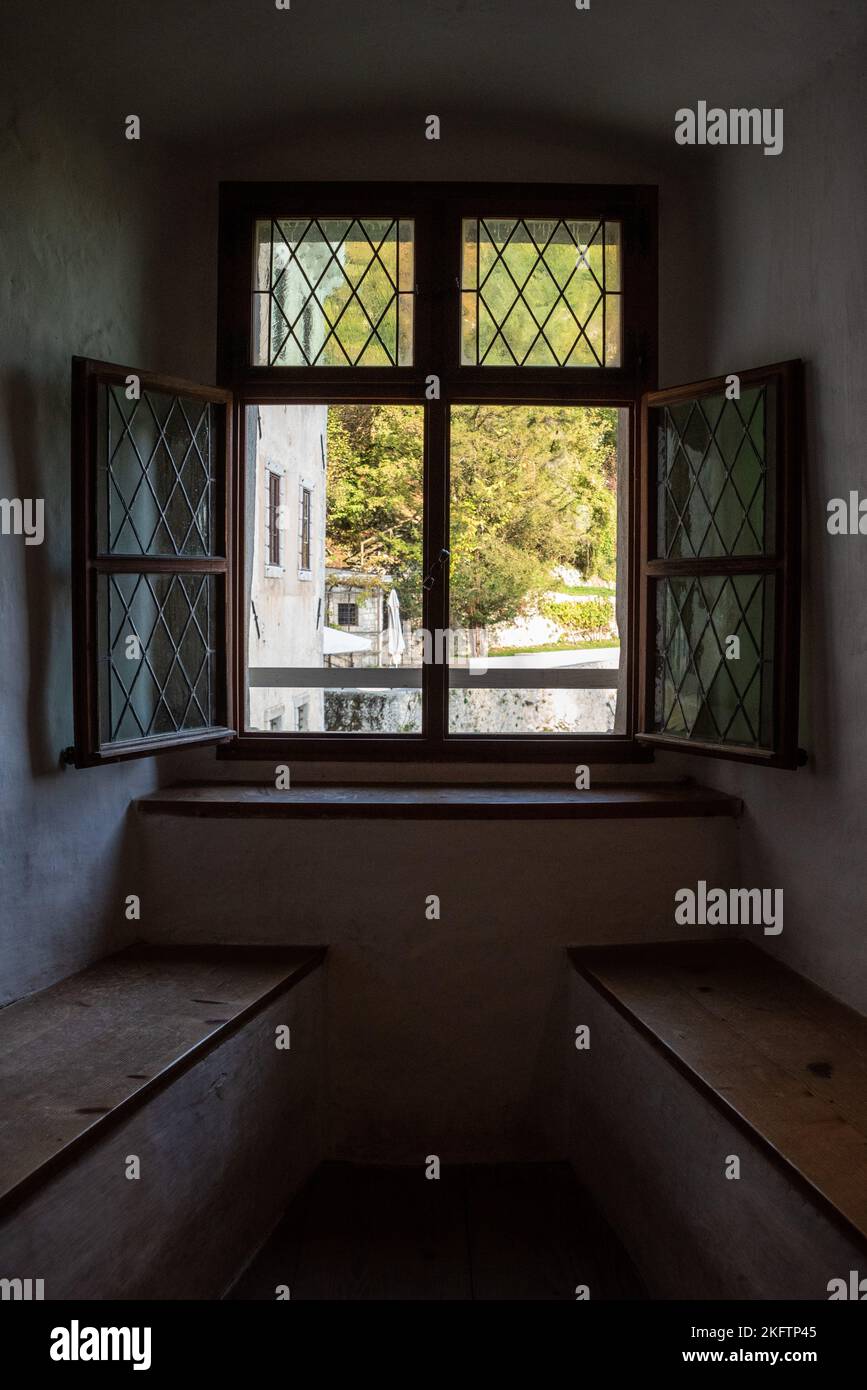 Inside a typical medieval castle in Europe Stock Photo - Alamy