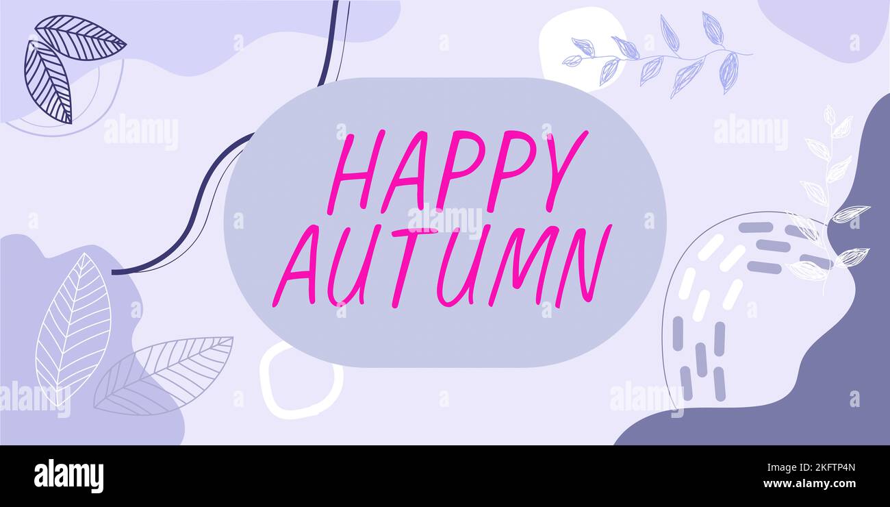 Text caption presenting Happy Autumn. Internet Concept Annual Special ...