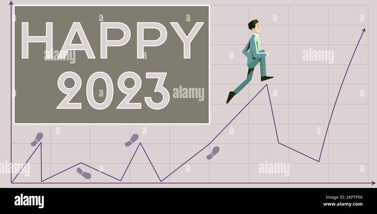 Text showing inspiration Happy 2023. Concept meaning celebration of the ...
