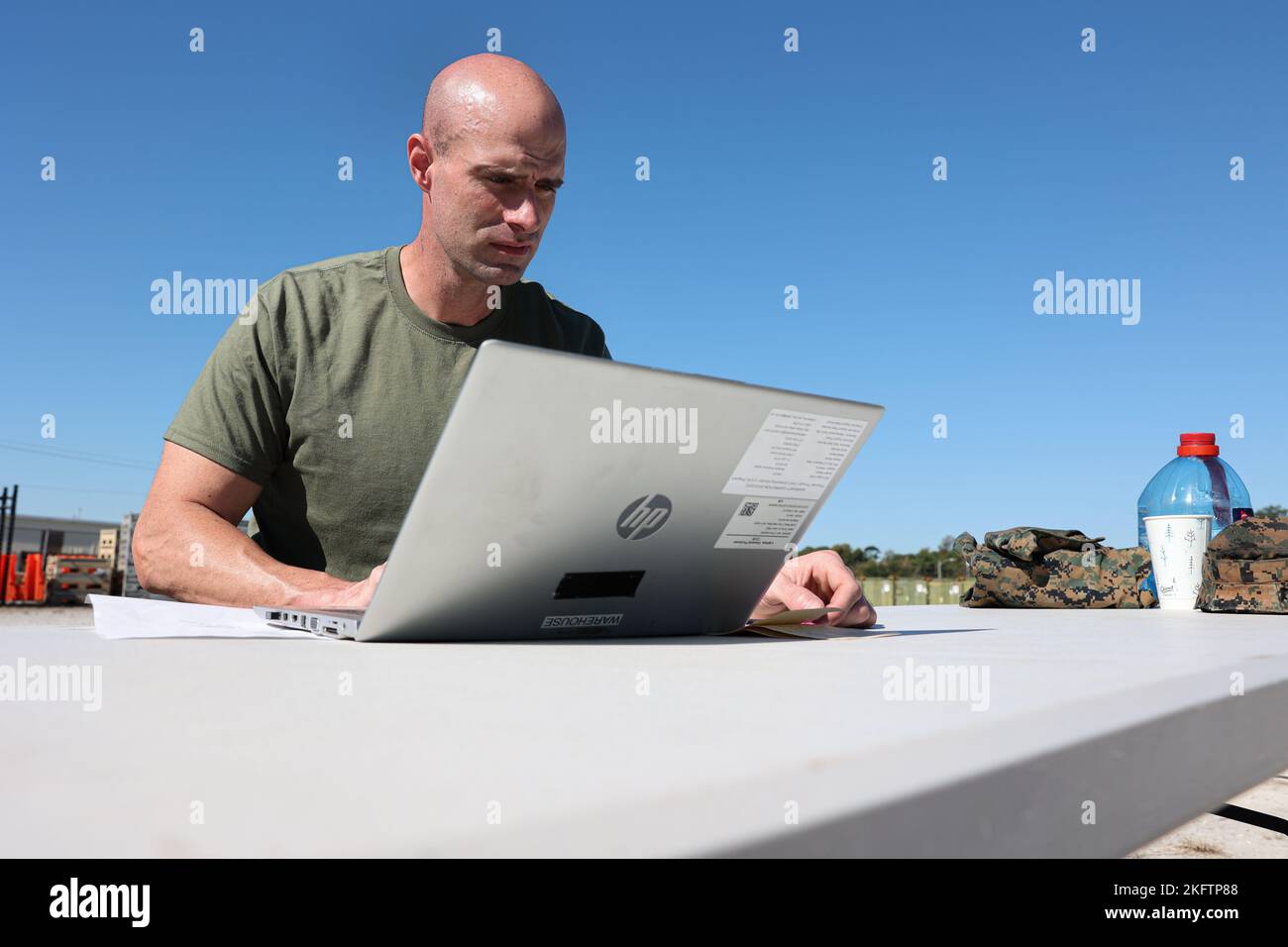 U.S. Marine Corps Sgt. Robert Lutz, a warehouse clerk with 26th Marine ...