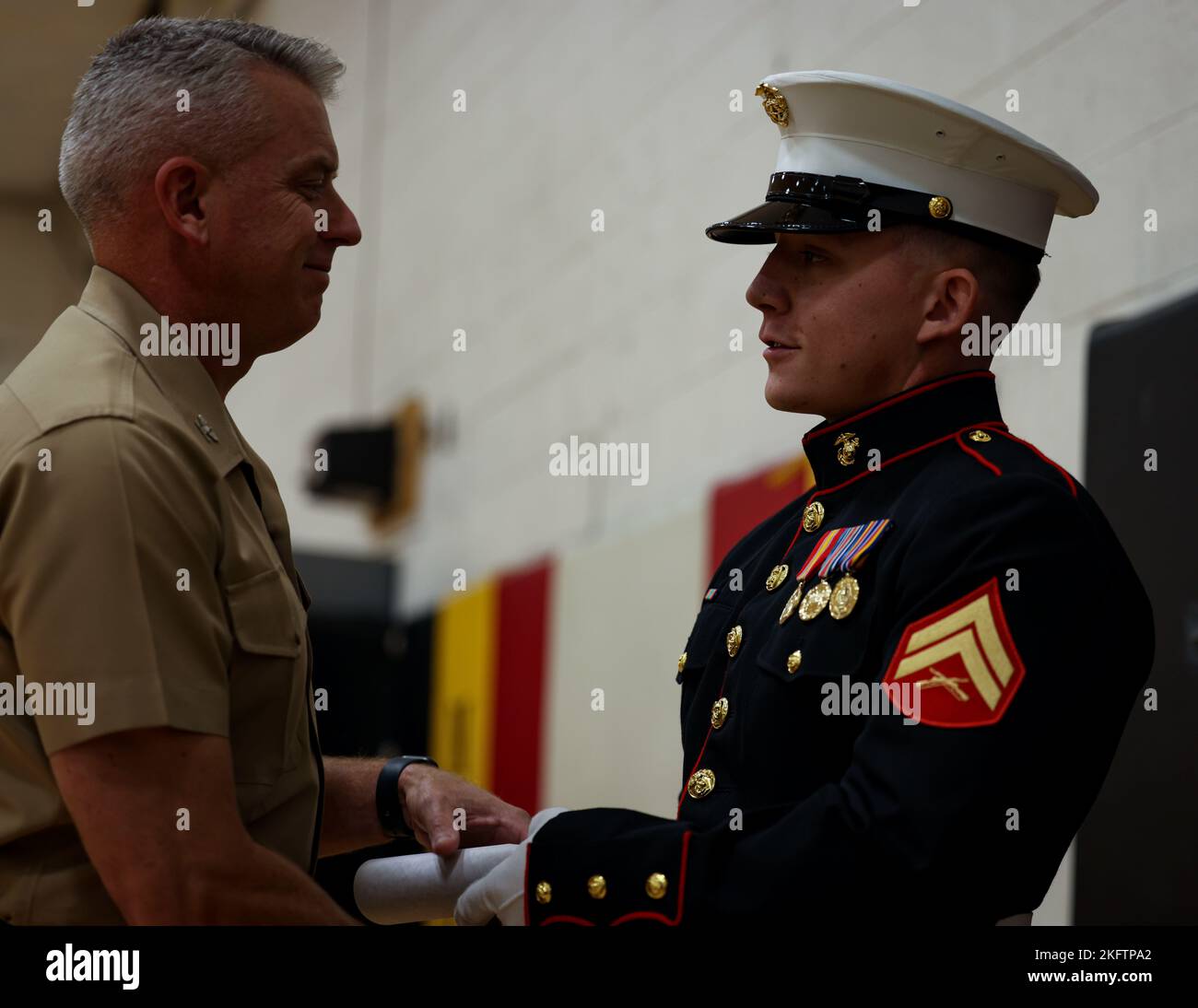 Colonel Robert A. Sucher, commanding officer, Marine Barracks ...
