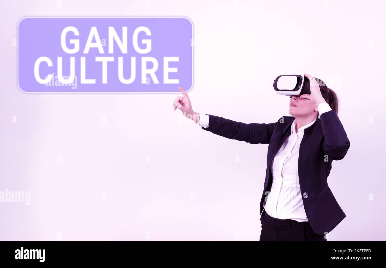Hand writing sign Gang Culture. Business concept particular ...