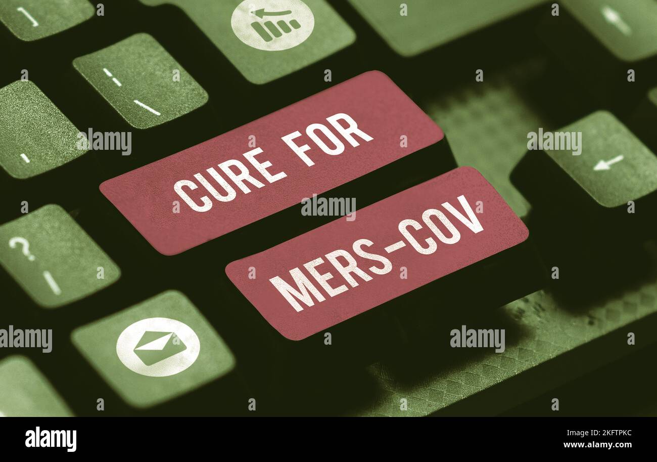 Text sign showing Cure For Mers Cov. Business concept individuals receive medical attention to ...
