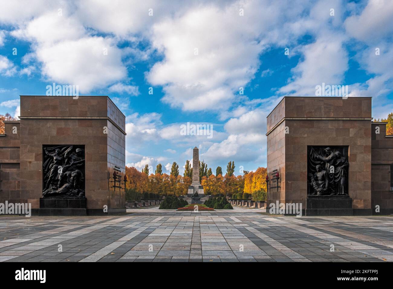 Main Portal of Soviet War Memorial & Cemetery for soldiers who died in ...