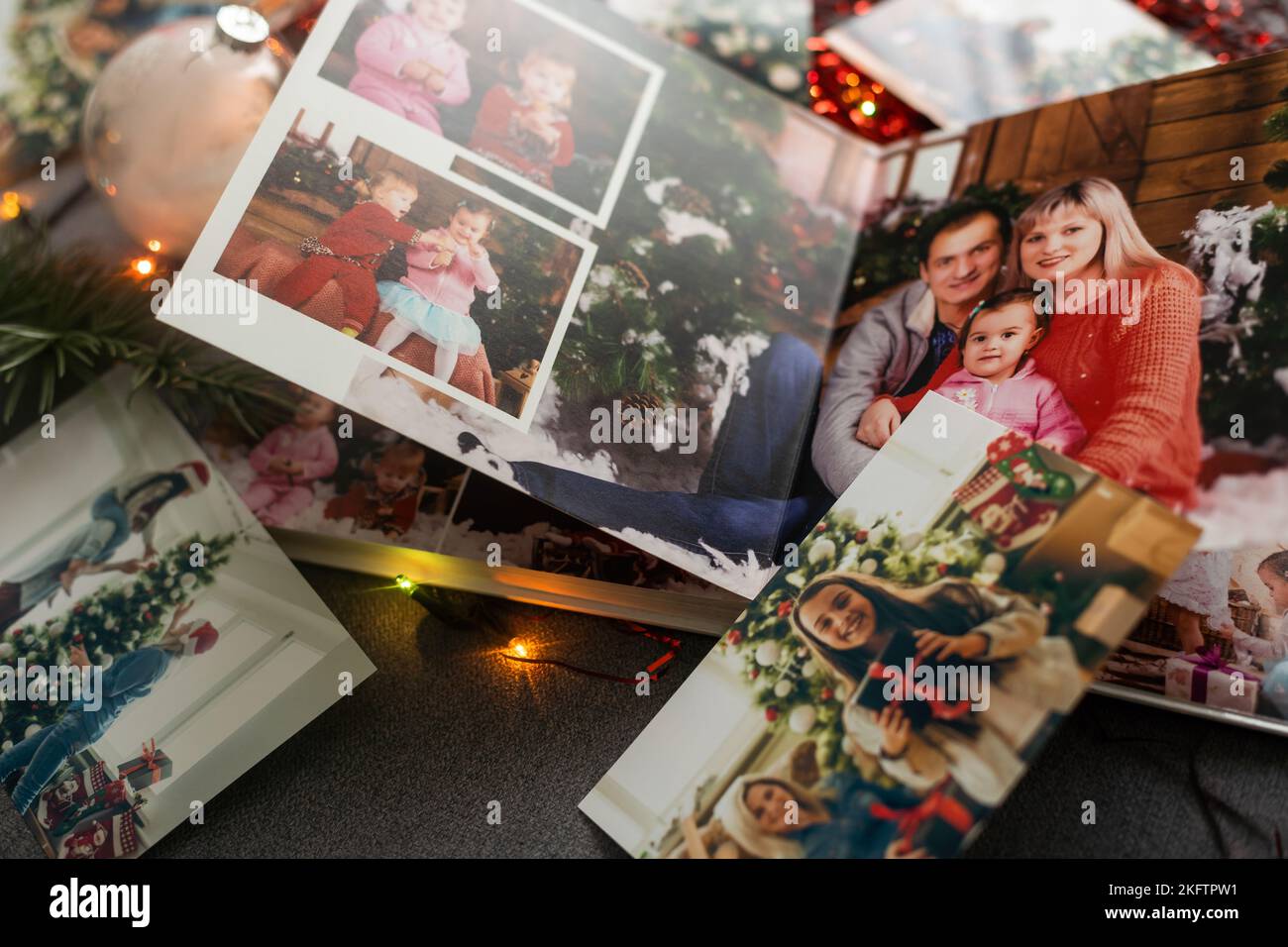Christmas collage, Christmas photos and decor Stock Photo - Alamy