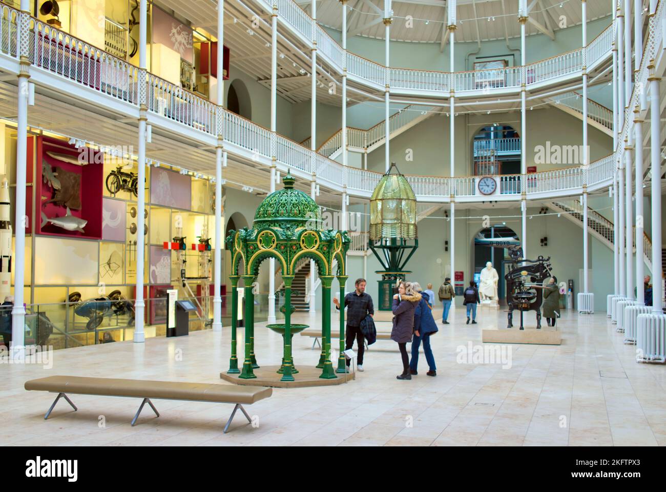 Interior with tourists National Museum of Scotland, Chambers St ...