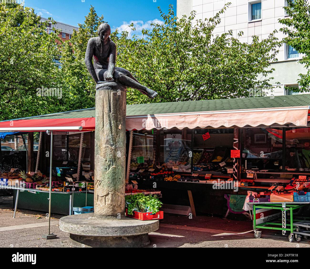 Bronze Sculpture,Lorelei 1973 by sculptor Lore Plietzsch, Annenstrasse ...