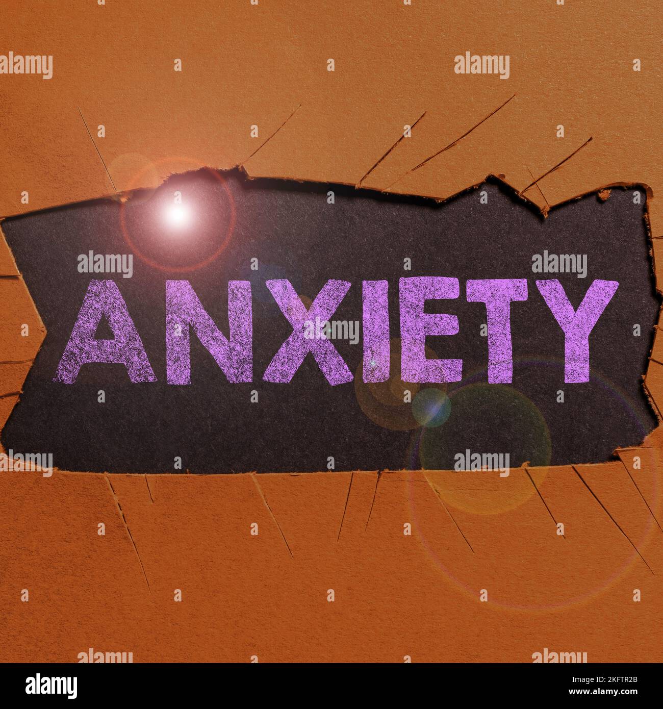 Text caption presenting Anxiety. Word Written on Excessive uneasiness ...