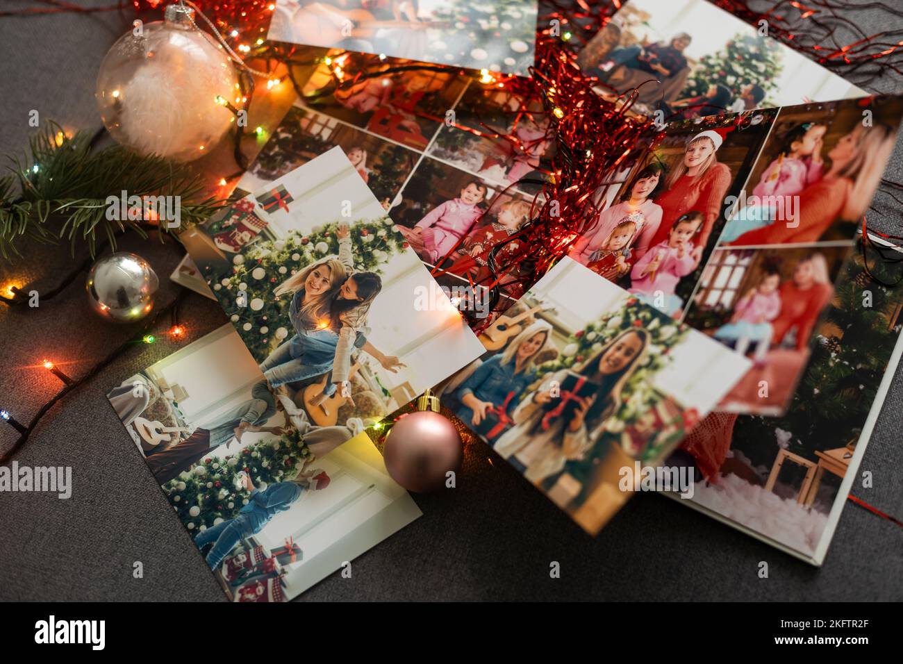 Christmas collage, Christmas photos and decor Stock Photo - Alamy