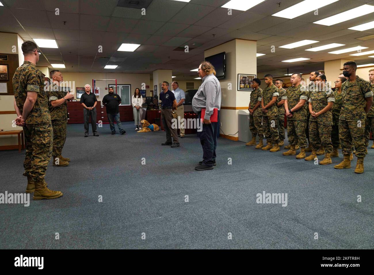 U.S. Marine Corps Col. Phillip N. Ash, left, commanding officer of 1st ...