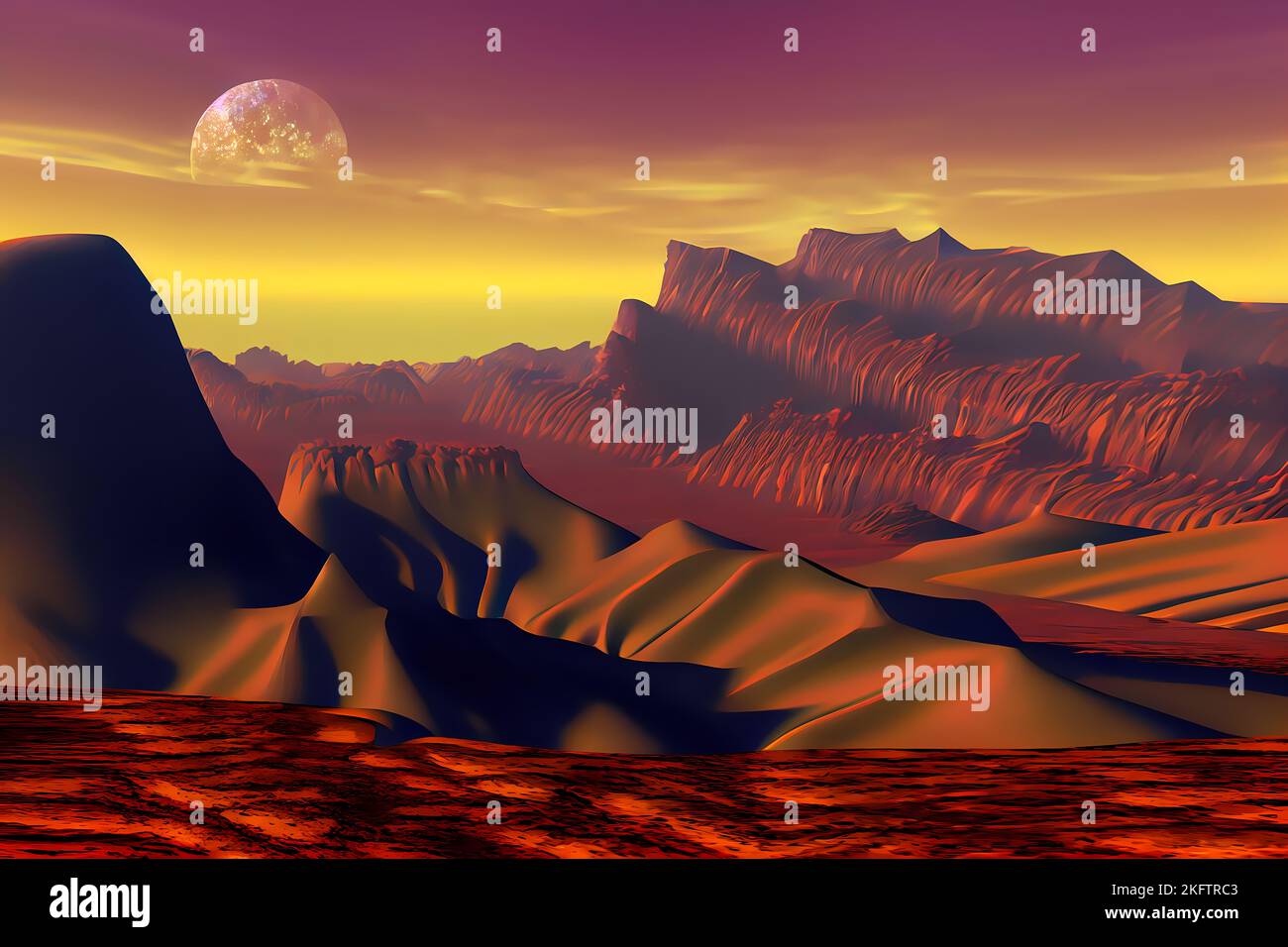 3d landscape computer generated abstact background Y2K aestetic Stock ...