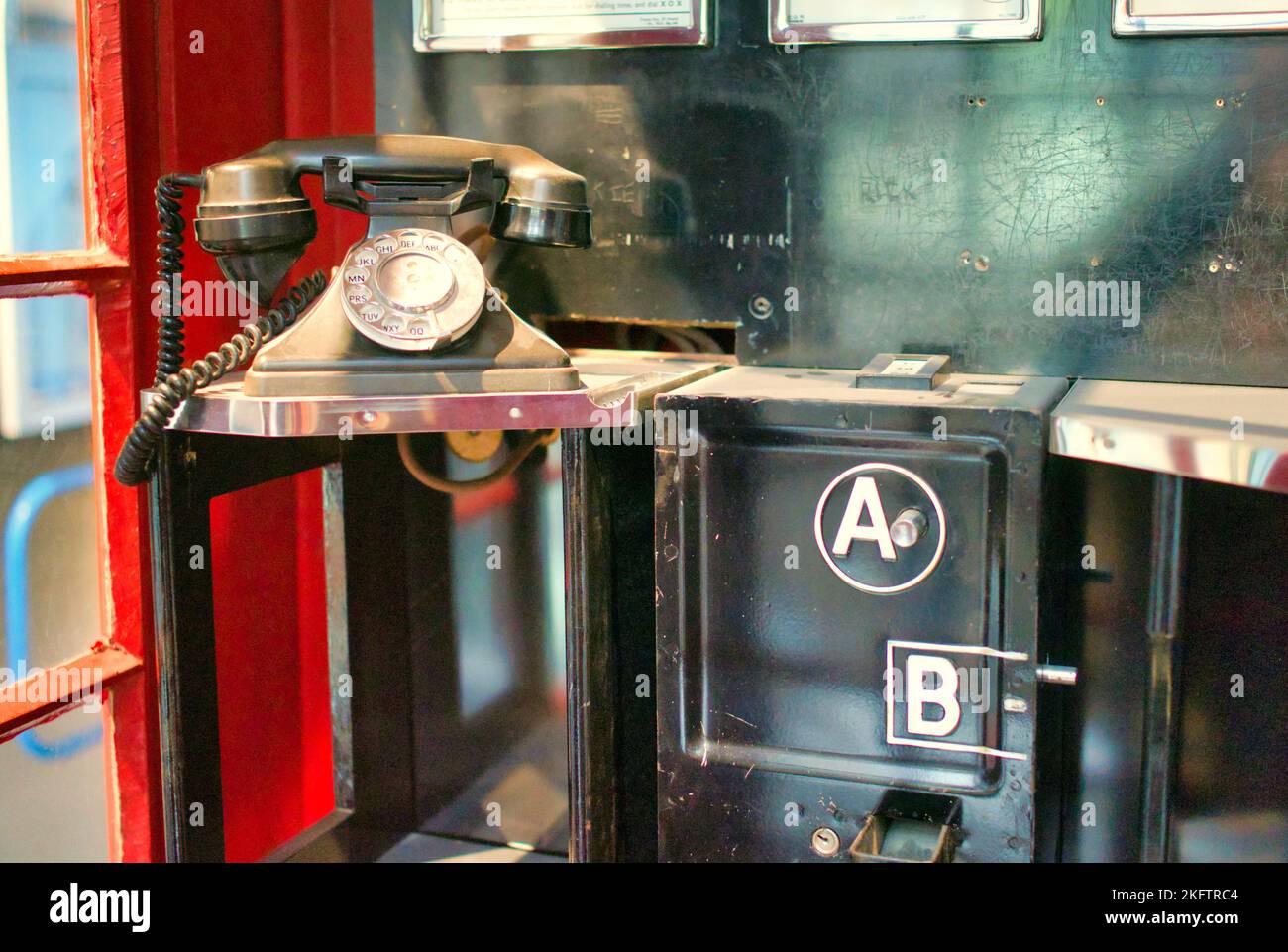 interior of vintage telephone box National Museum of Scotland, Chambers ...