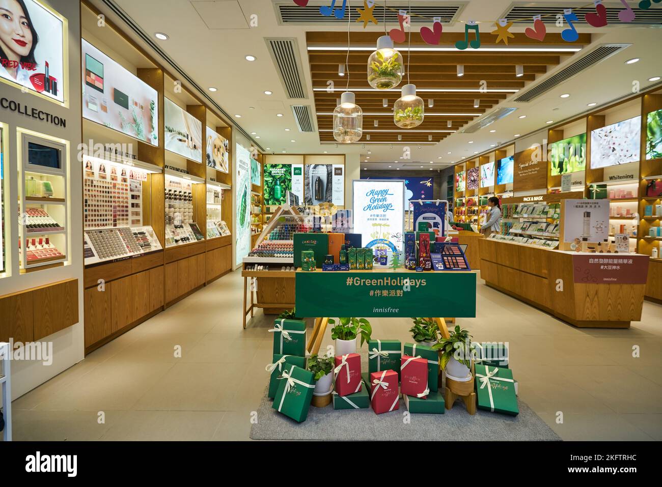 HONG KONG, CHINA - CIRCA DECEMBER, 2019: interior shot of Innisfree ...