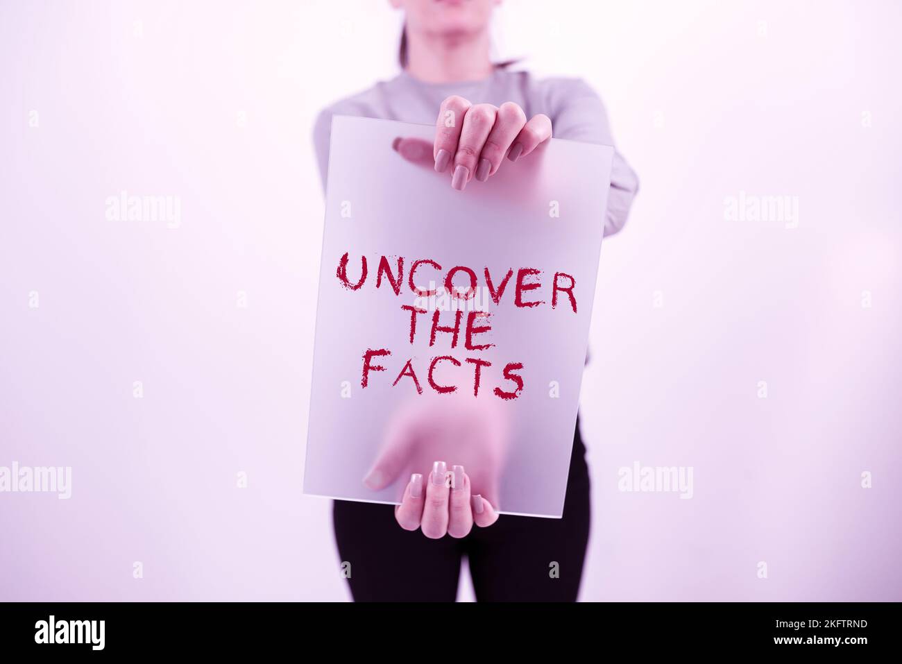 Text showing inspiration Uncover The Facts. Business overview Find the ...